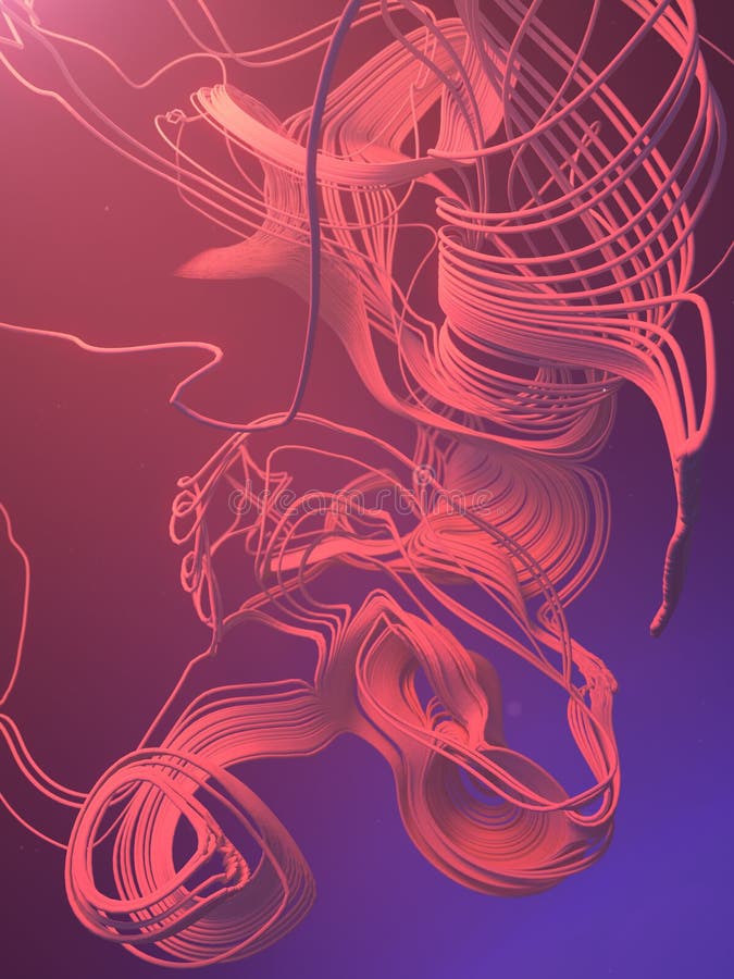 Abstract 3d Rendering Trail Trace Effect Stock Photo - Image of ...