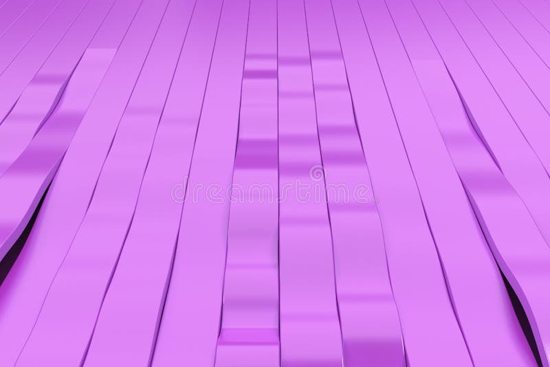 Abstract 3D Rendering of Violet Sine Waves Stock Illustration ...