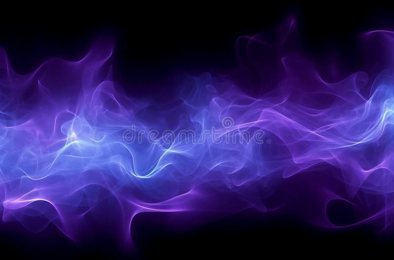 Abstract 3d Rendering of Waves in Cold Colors in a Dark Space. Abstract ...