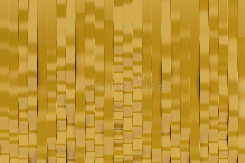 Abstract 3D Rendering of Yellow Sine Waves Stock Illustration ...