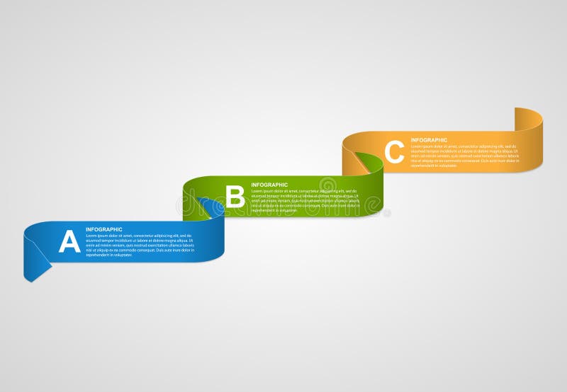 Abstract 3D Ribbons Infographic. Stock Vector - Illustration of chart ...