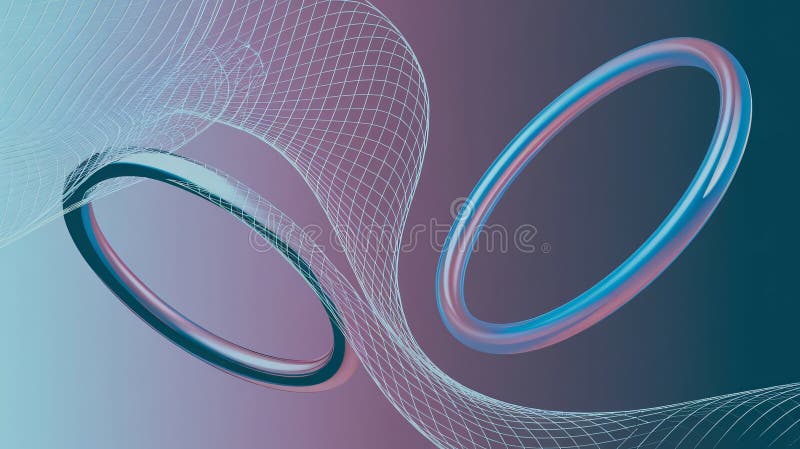 Abstract 3D Rings and Mesh Network Design, Good Resolution Stock Photo ...