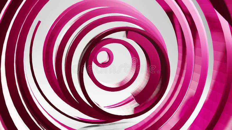 Abstract 3d Rings Rotating in White Light Studio. 3D Render or Motion ...