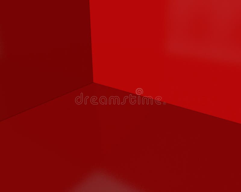 Abstract 3d Room Corner Red Wallpaper Stock Illustration - Illustration ...