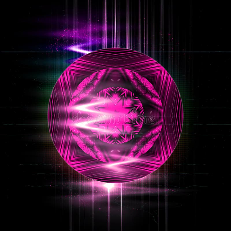 3d round geometric pattern stock illustration. Illustration of style ...