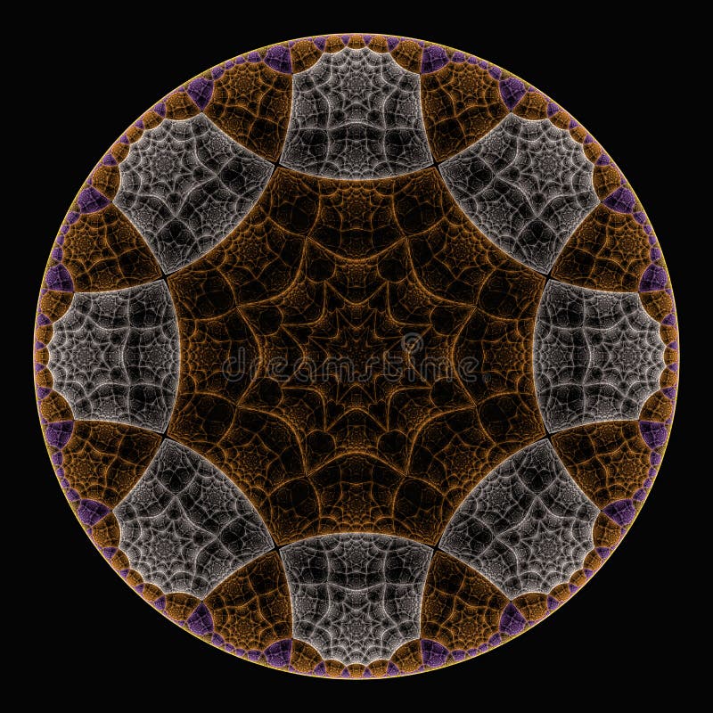 3d round fractal pattern stock illustration. Illustration of round ...