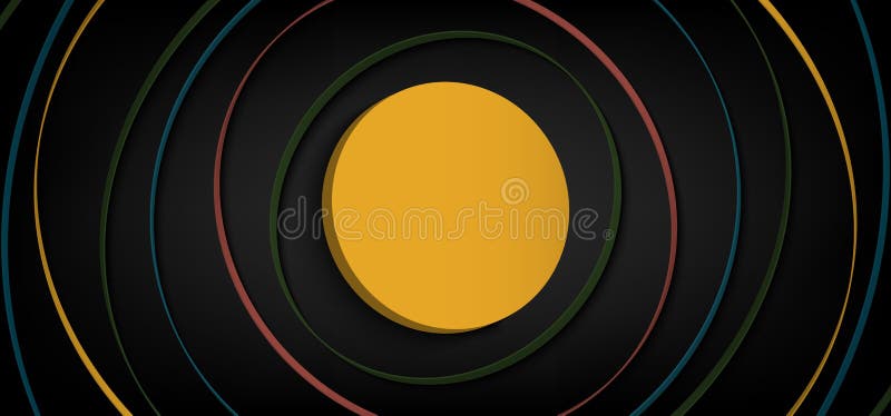 Abstract 3d Round Template Pattern Design of Presentation. Style ...