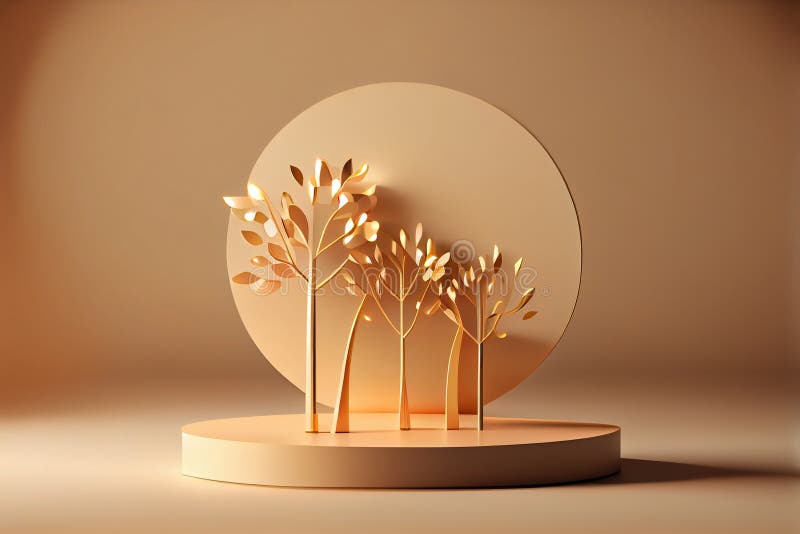 Abstract 3d Shapes on a Beige Background. 3d Illustration Stock ...