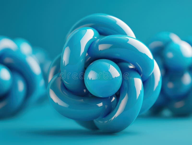 Abstract 3D Shapes Intertwined, Collaborative Cooperative Shapes ...