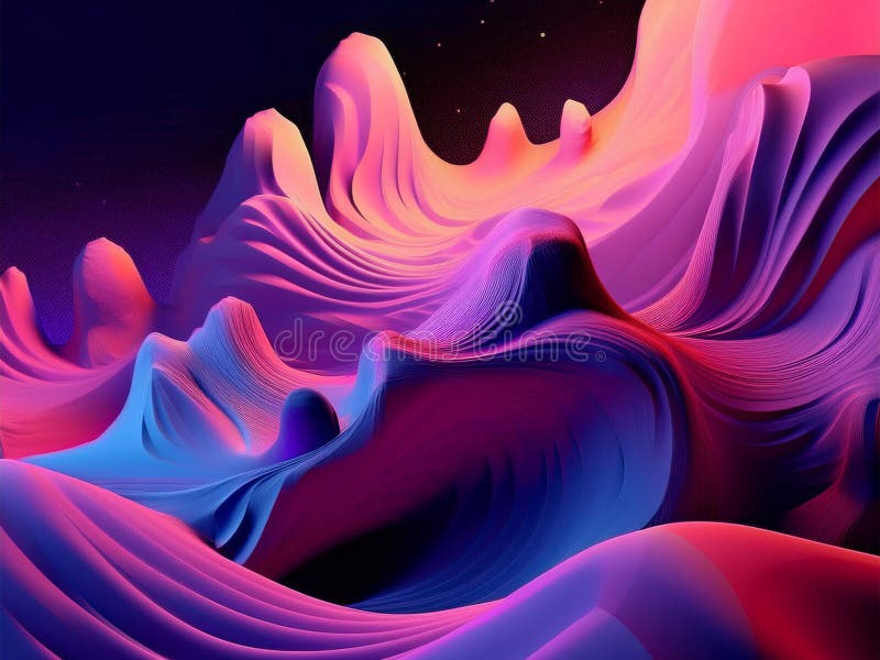 Abstract 3D Shapes Wave. Background Banner Stock Illustration ...