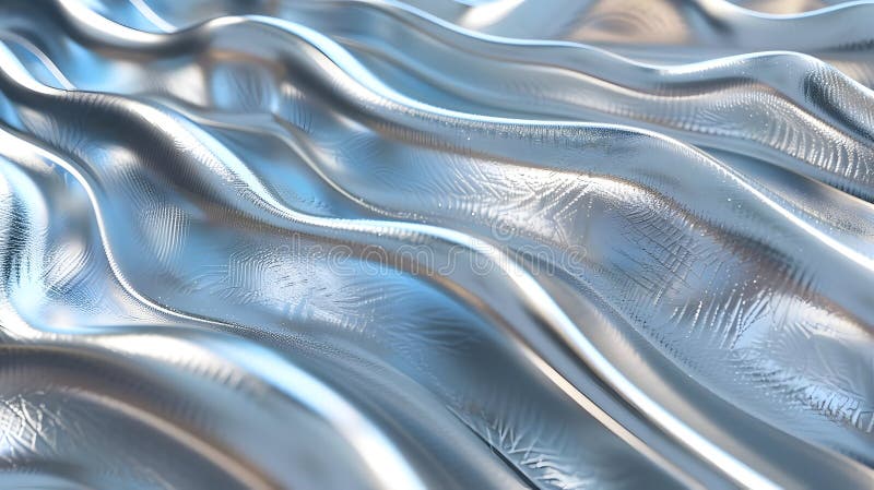 Abstract 3D Silver Wave Background Illustration Stock Illustration ...