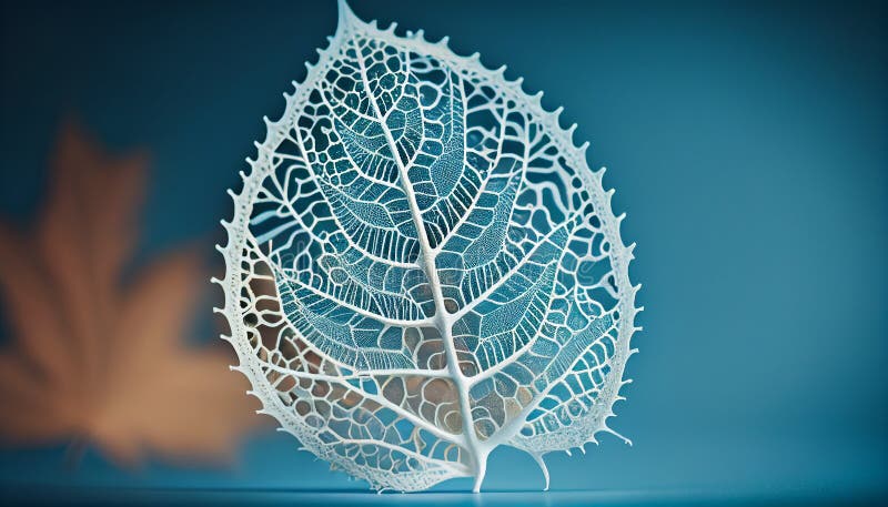 Abstract 3d Skeletonized Leaf Background. Stock Illustration ...