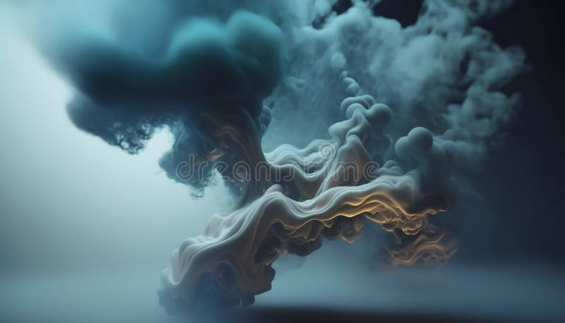 Abstract 3D Smoke Background. Futuristic Design, Dynamic Smoke Patterns ...