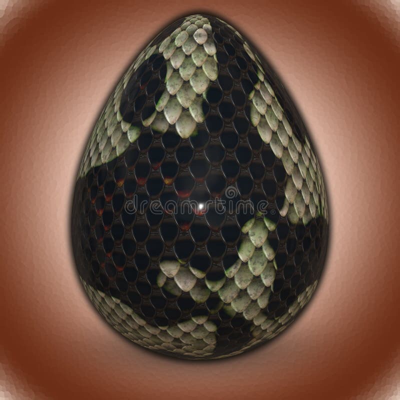 3d snake skin egg graphic stock illustration. Illustration of geometric ...