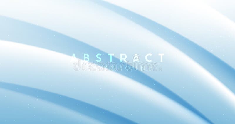 Abstract 3d Soft Blue Curve Shaped Background. Minimal Landing Page ...