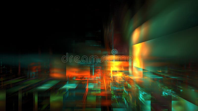 Abstract 3d Space, Design Elements. Digital Technologies and Data ...