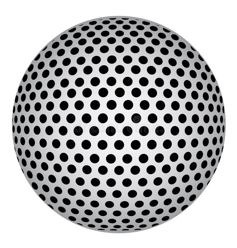 Abstract 3D Sphere with Black Circle Dots. Vector Illustration Stock ...