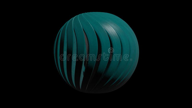 Abstract 3d Sphere. 4k Isolated Sphere. Alpha Channel Stock Footage ...