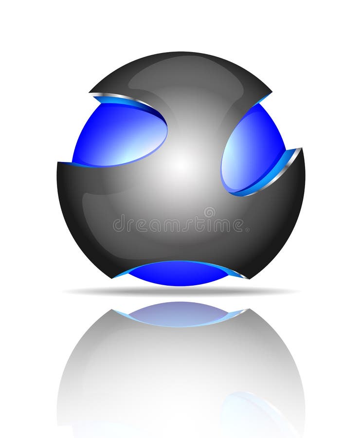 Abstract 3d sphere logos stock vector. Illustration of future - 32738643