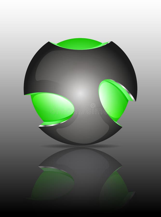 Abstract 3d sphere logos stock vector. Illustration of future - 32738643