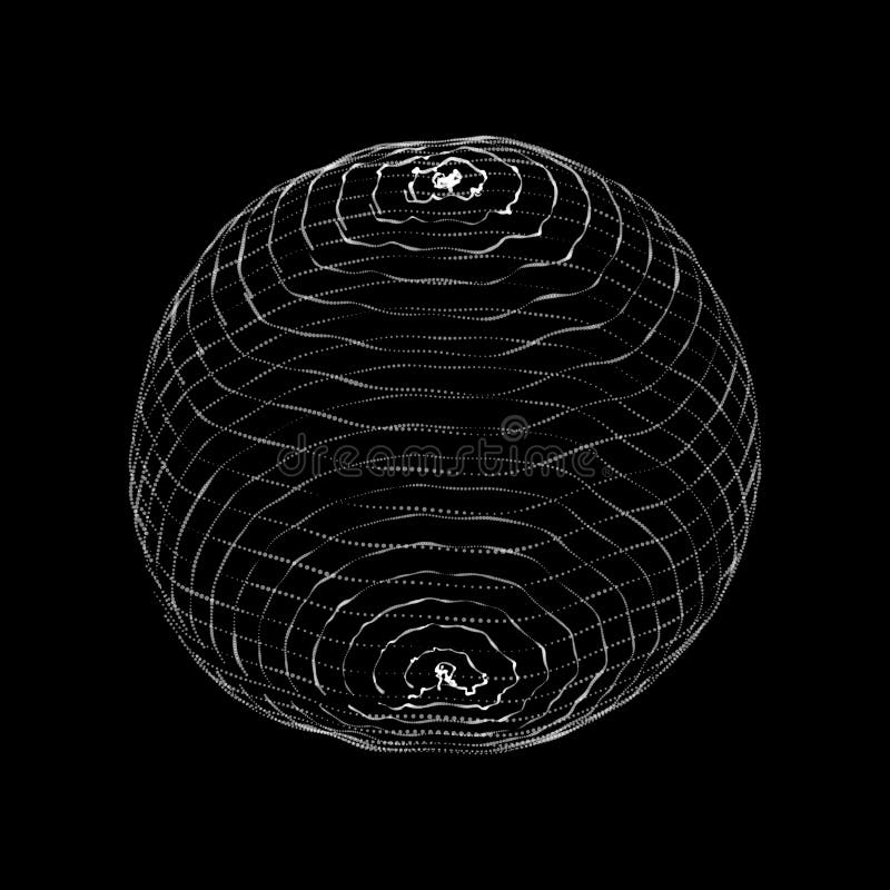 Abstract 3d Sphere Made of Points. Futuristic Technology Style. Sphere ...