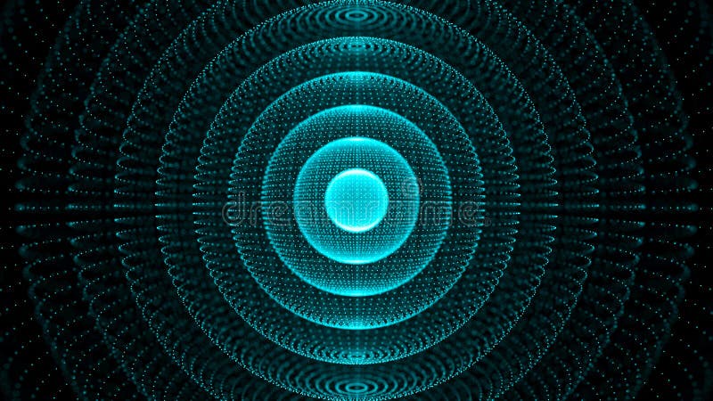 Abstract 3d Sphere Made of Points. Galaxy Space Background. Sphere ...