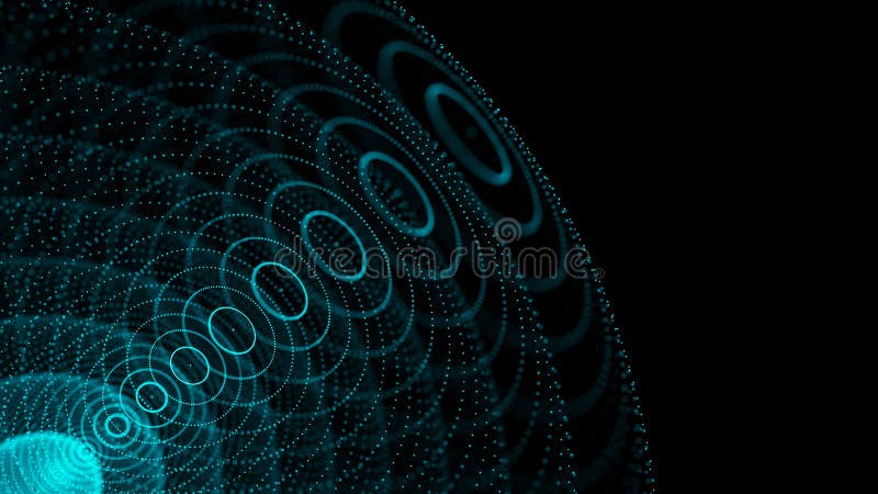 Abstract 3d Sphere Made of Points. Galaxy Space Background. Sphere ...