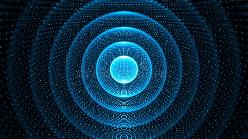 Abstract 3d Sphere Made of Points. Galaxy Space Background. Sphere ...