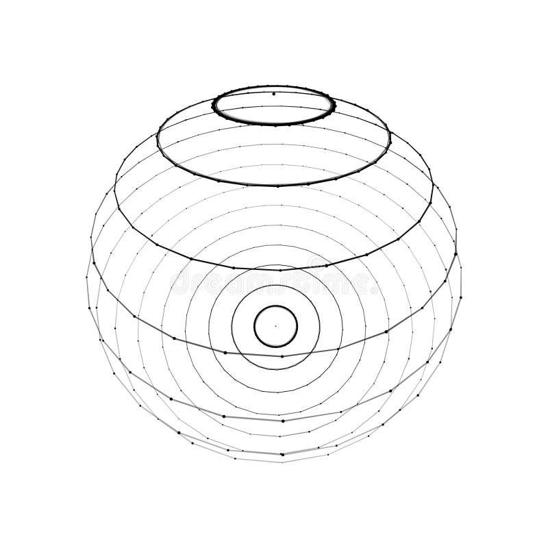 Abstract 3d Sphere. Sphere Particles. Global Network Connection ...