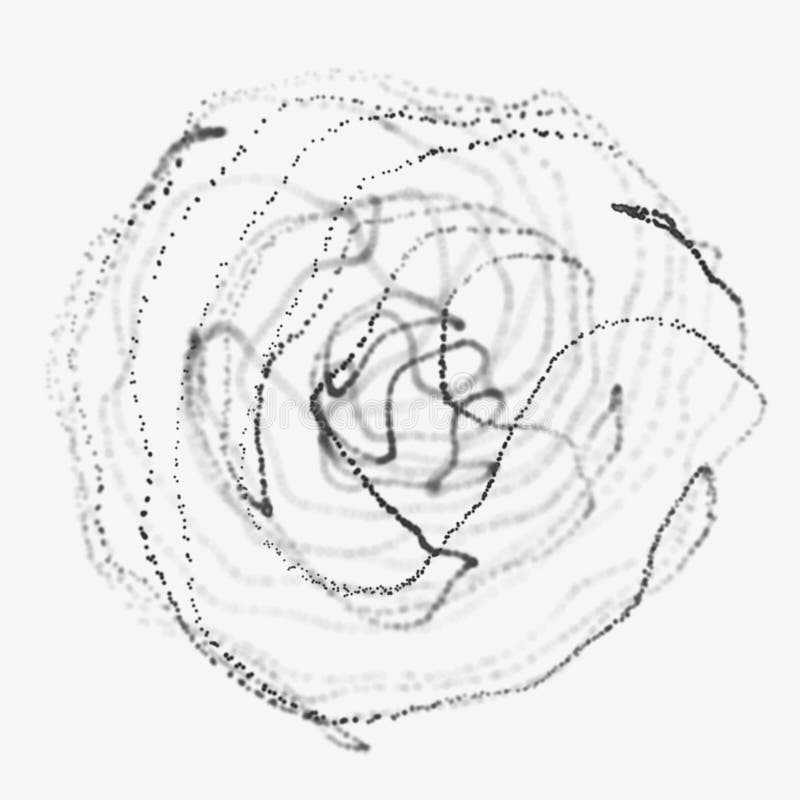 Abstract 3d Sphere. Sphere with Twist Lines. Glowing Lines Twisting ...