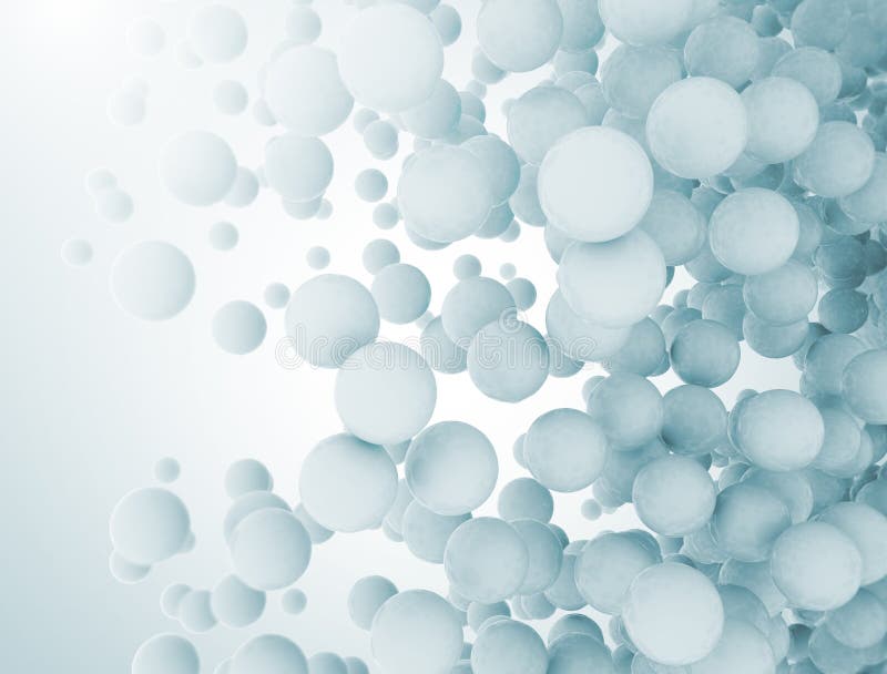 3d Abstract Spheres Molecules Stock Illustration - Illustration of ...