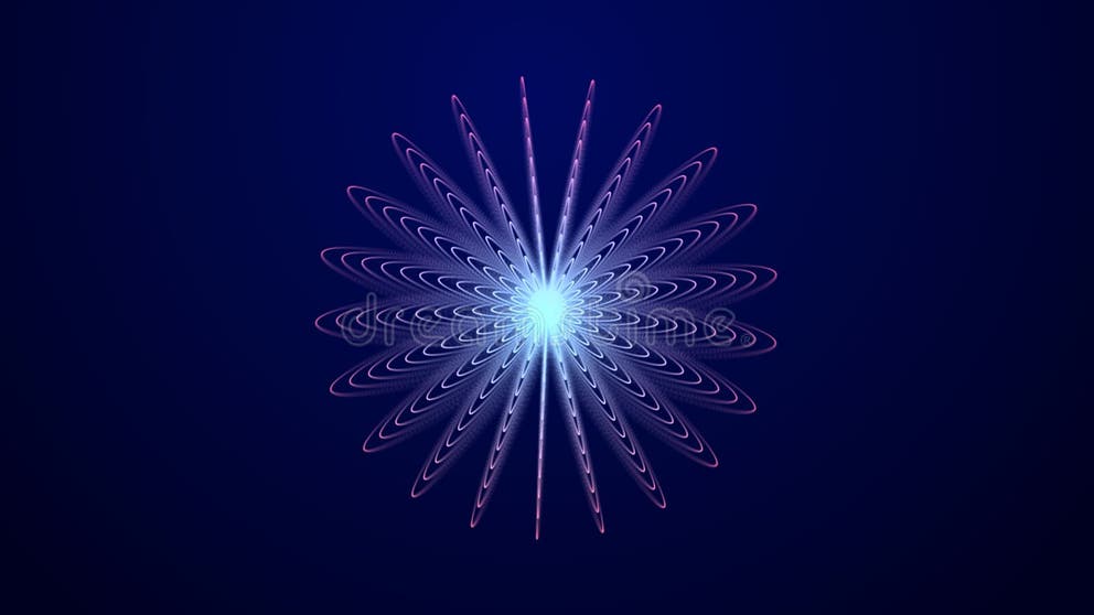 Abstract 3D Spheres of Neon Particles. Digital Space Background ...