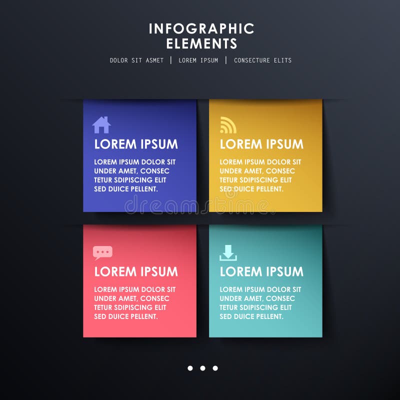 Abstract 3d Square Infographics Stock Vector - Illustration of ...