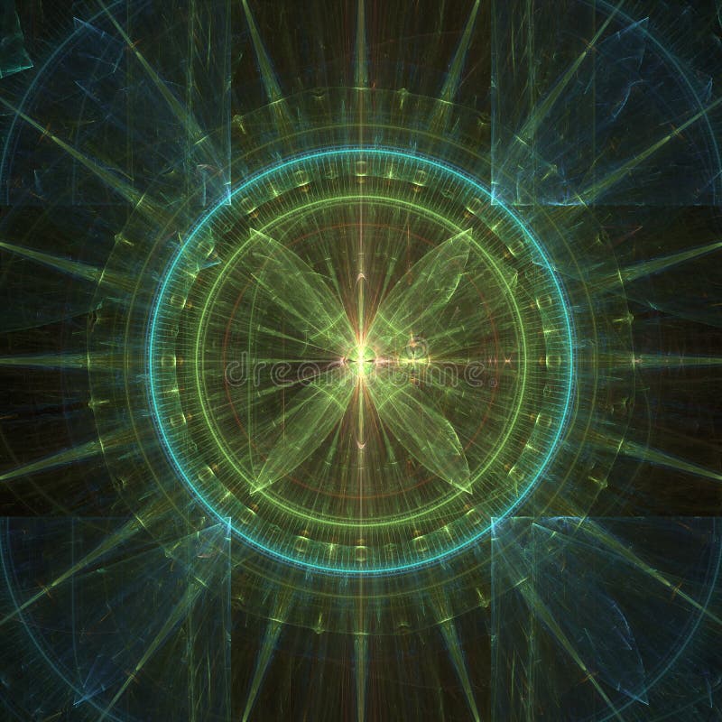 3d Star Shape Fractal Pattern Stock Illustration - Illustration of ...