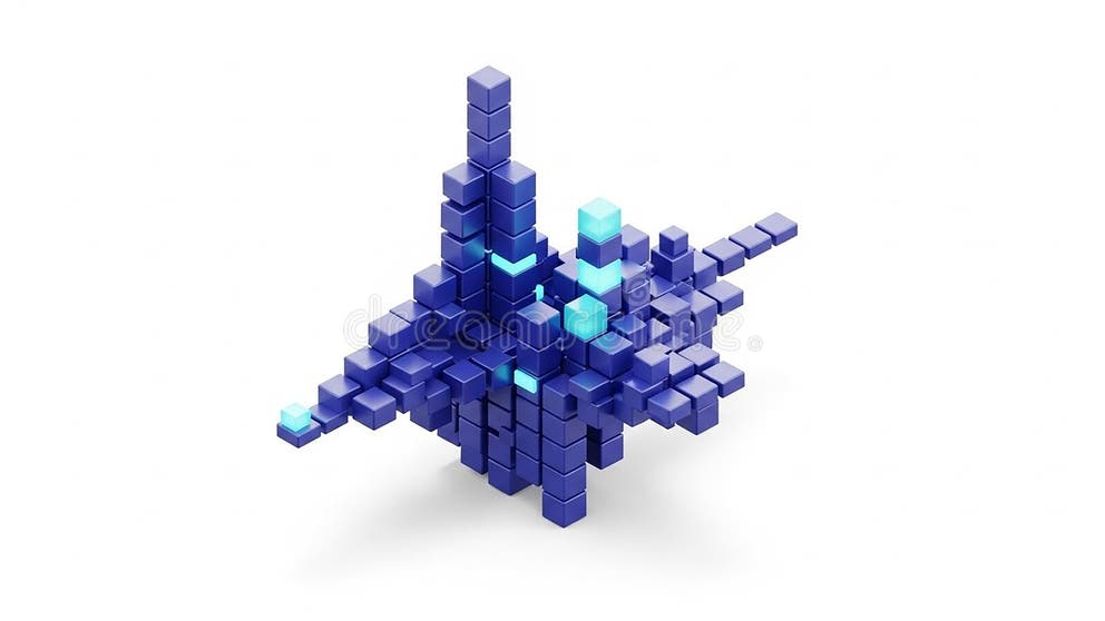 Numerous Blue Cubes Stock Illustrations – 1,133 Numerous Blue Cubes ...