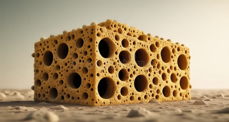 Abstract 3D Structure with Holes, Perfect for Architectural or Design ...