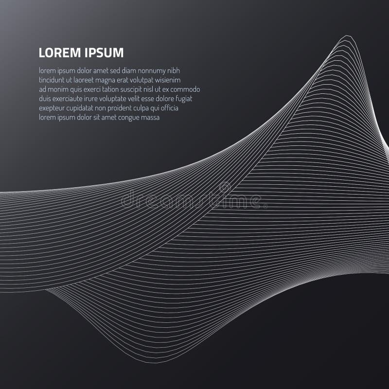 Abstract 3d Surface. Distortion of Space and Matter. Modern Technology ...