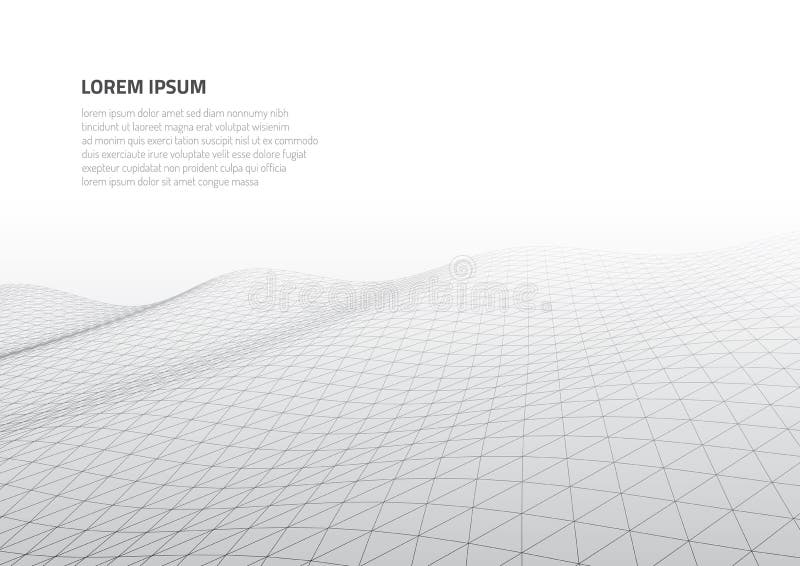 Abstract 3d Surface. Distortion of Space and Matter. Modern Technology ...