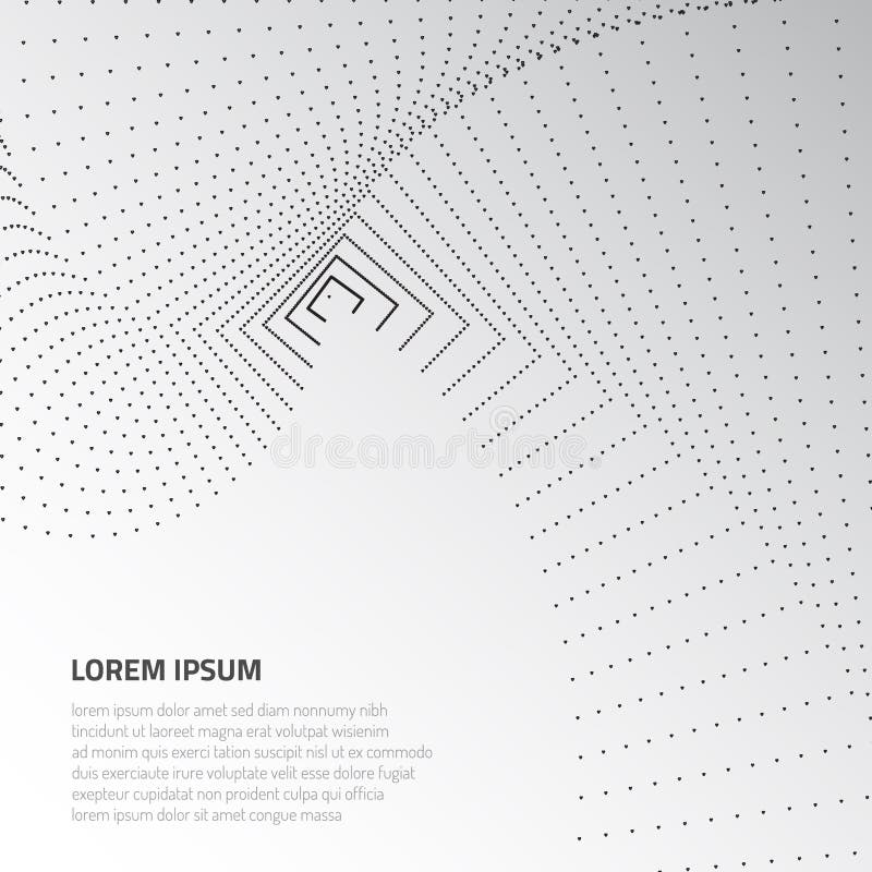 Abstract 3d Surface. Distortion of Space and Matter. Modern Technology ...