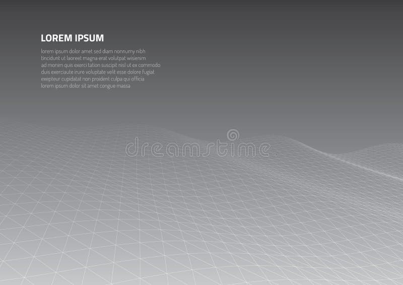 Abstract 3d Surface. Distortion of Space and Matter. Modern Technology ...