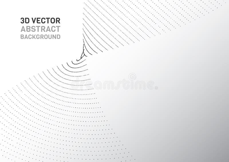 Abstract 3d Surface. Distortion of Space and Matter. Modern Technology ...