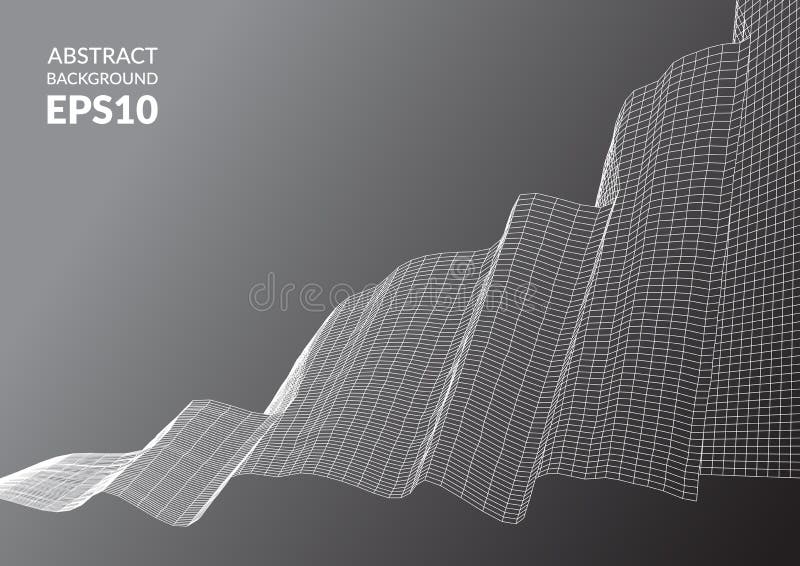 Abstract 3D Surface. the Illusion of Distortion of Space Stock Vector ...