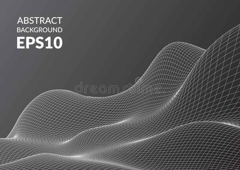 Abstract 3D Surface. the Illusion of Distortion of Space Stock Vector ...