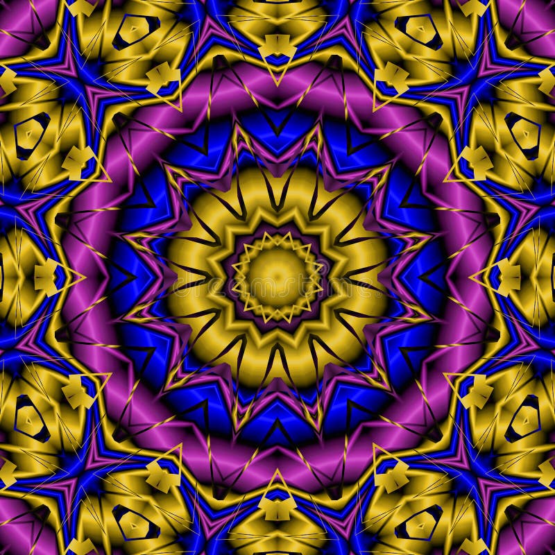 3d Violet Gold Blue Geometric Color Gradient Pattern Stock Illustration ...