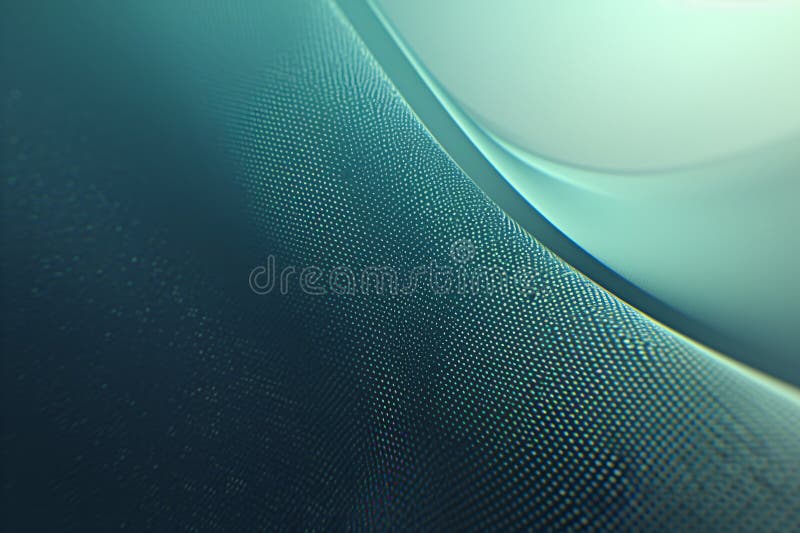 Abstract 3d Teal Blue Flow Wave on Dark Background. Digital Data ...