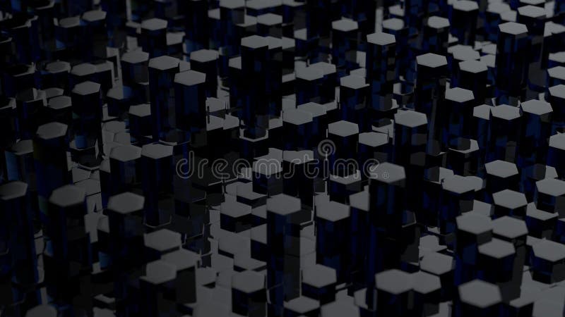 Abstract 3D Tech Background Dark Glass Stock Illustration ...