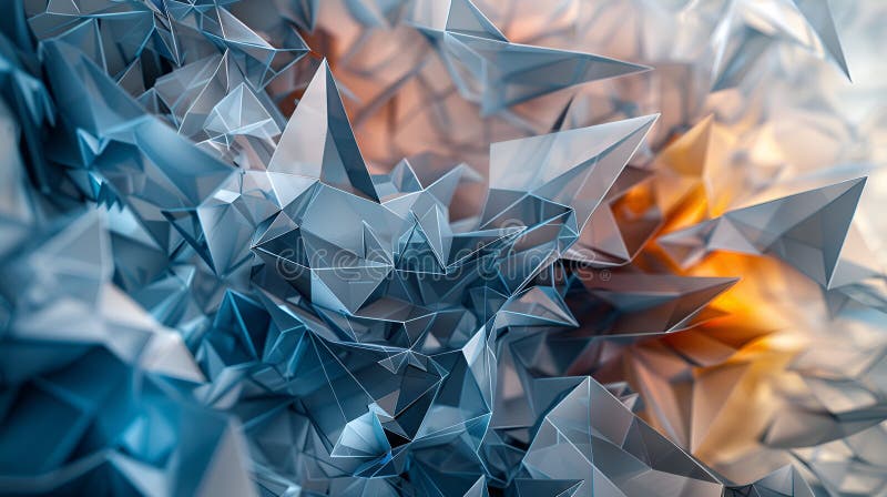 Abstract 3D Texture of Overlapping Geometric Shapes, Sharp Edges, and ...