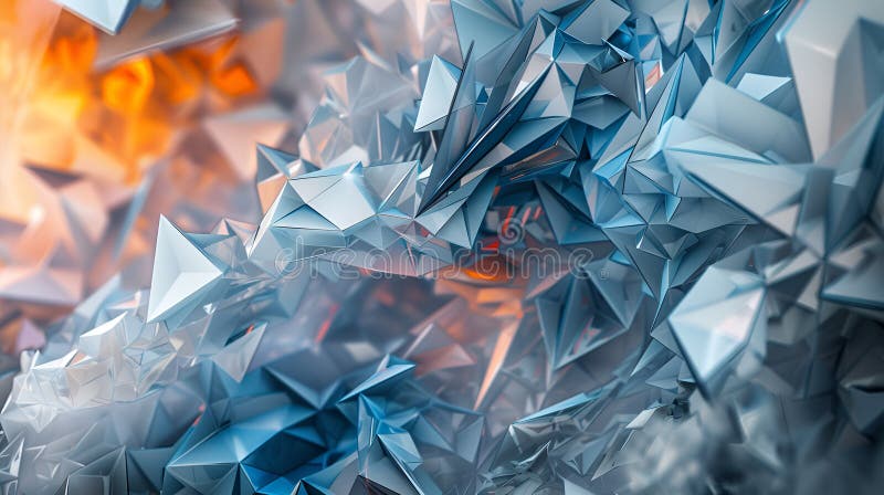 Abstract 3D Texture of Overlapping Geometric Shapes, Sharp Edges, and ...