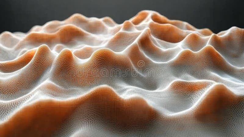 Abstract 3D Textured Landscape. Detailed Surface with Subtle Color ...