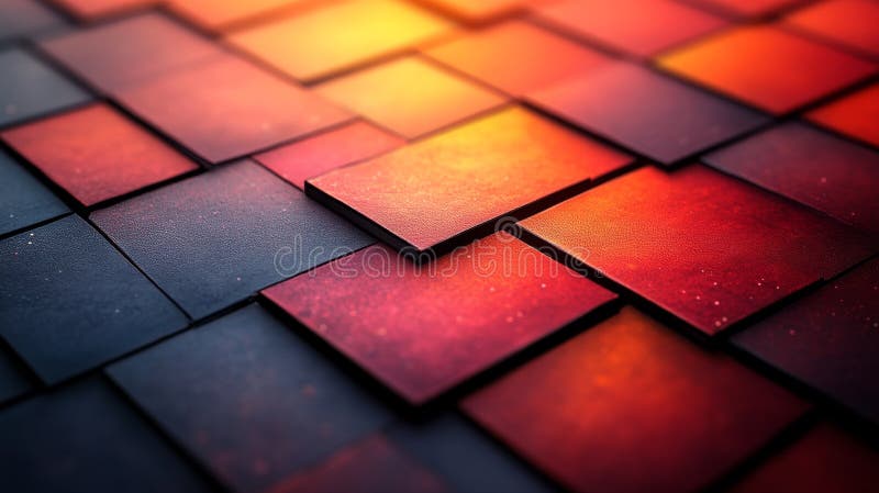 Abstract 3D Tiles with Gradient Effect, Digital Representation. Modern ...